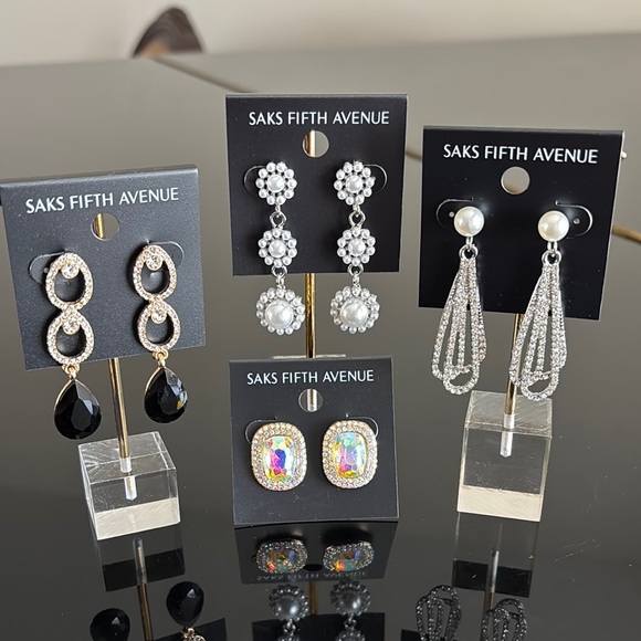 Saks Fifth Avenue | Jewelry | Saks Fifth Avenue Pearl And Crystal Drop ...